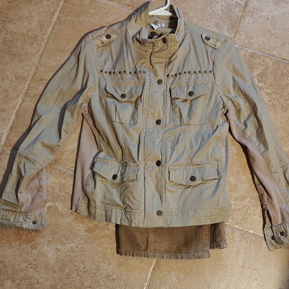 Style & Co. Tan Military Jacket - Gem